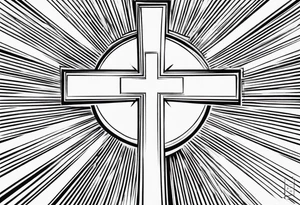 Picture of a simple cross to represent jesus tattoo idea | TattoosAI