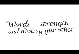 Words strength and divinity on top of each other tattoo idea | TattoosAI