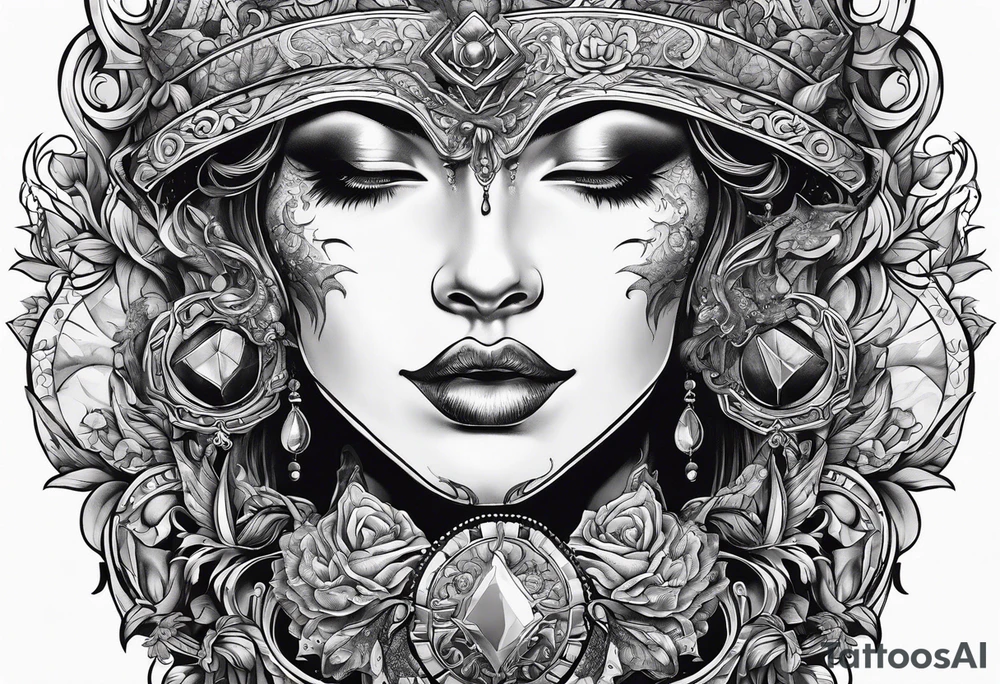 Biblical depiction of greed tattoo idea | TattoosAI