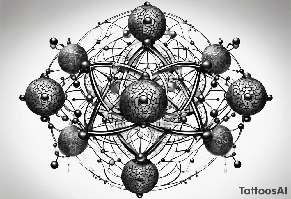 DMT molecule structure 11 tattoo idea | TattoosAI