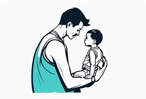 Father son simple tattoo idea | TattoosAI
