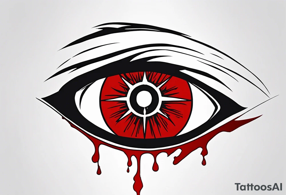 Alucard's bleeding tearly eye tattoo in Hellsing tattoo idea | TattoosAI