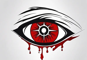 Alucard's bleeding tearly eye tattoo in Hellsing tattoo idea | TattoosAI