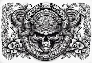 Aztec snake tattoo idea | TattoosAI