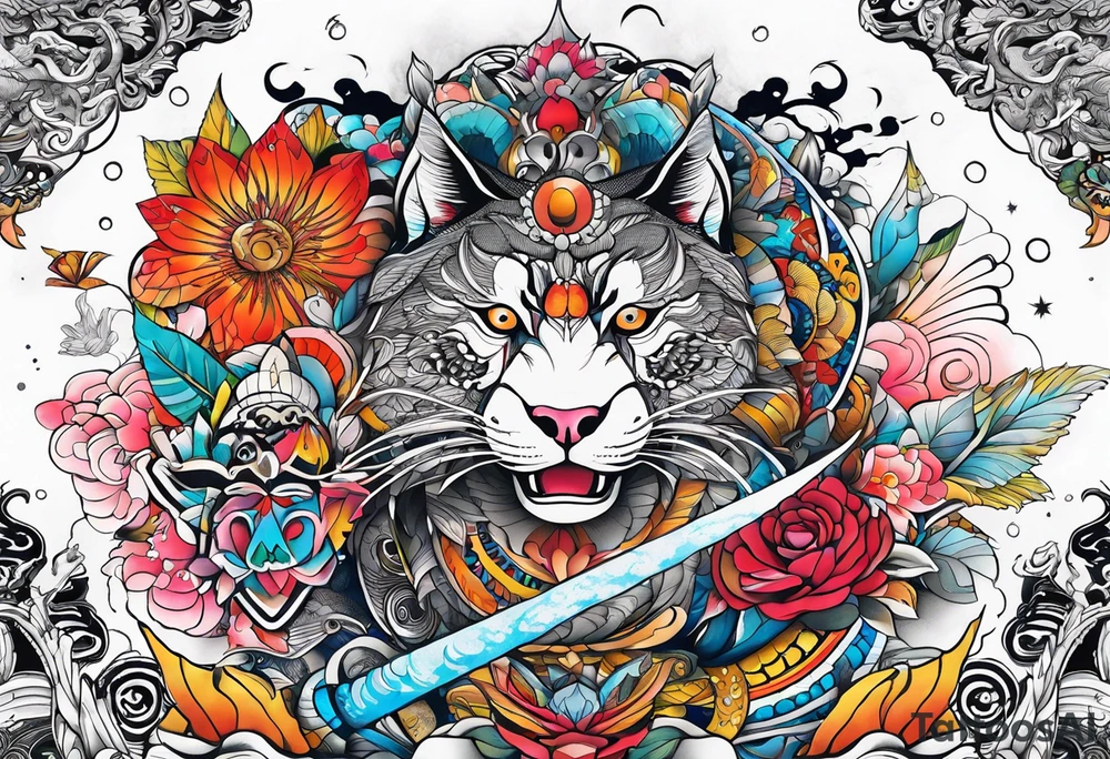 Inosuke hashibira tattoo idea | TattoosAI