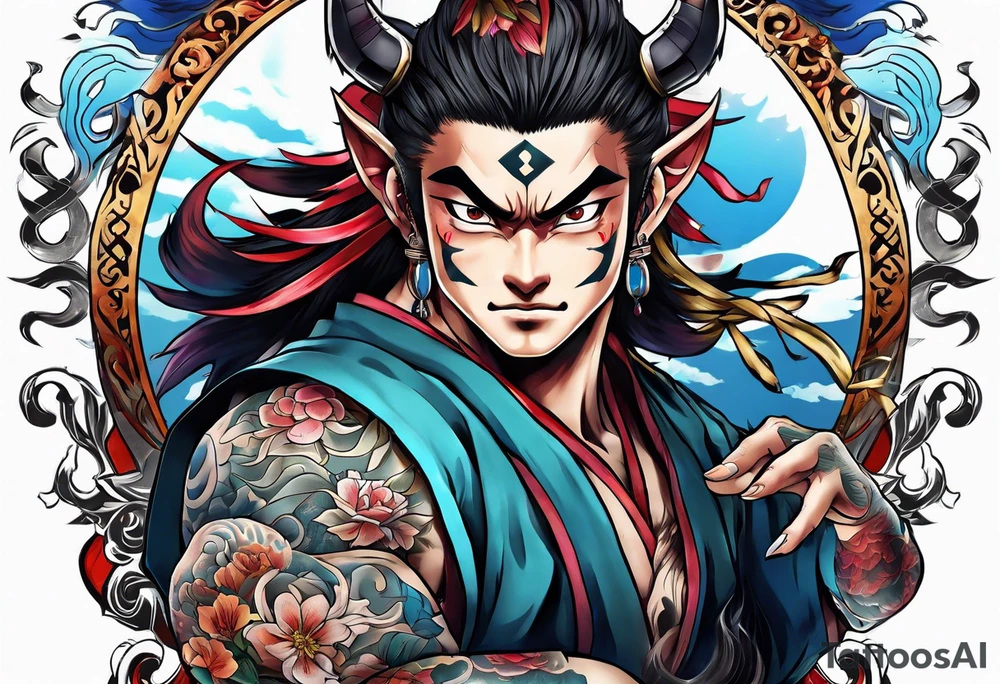 Demon slayer inosuke tattoo idea | TattoosAI