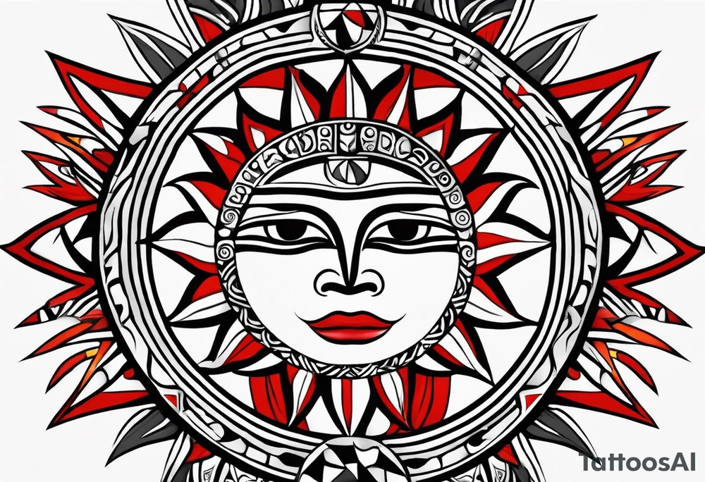 Taino tribal sun with the colors of the Puerto Rico, U.S. Virgin ...