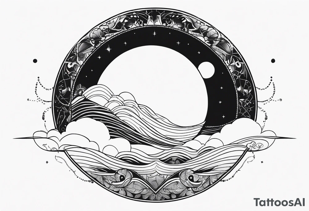 Eclipse tattoo idea | TattoosAI