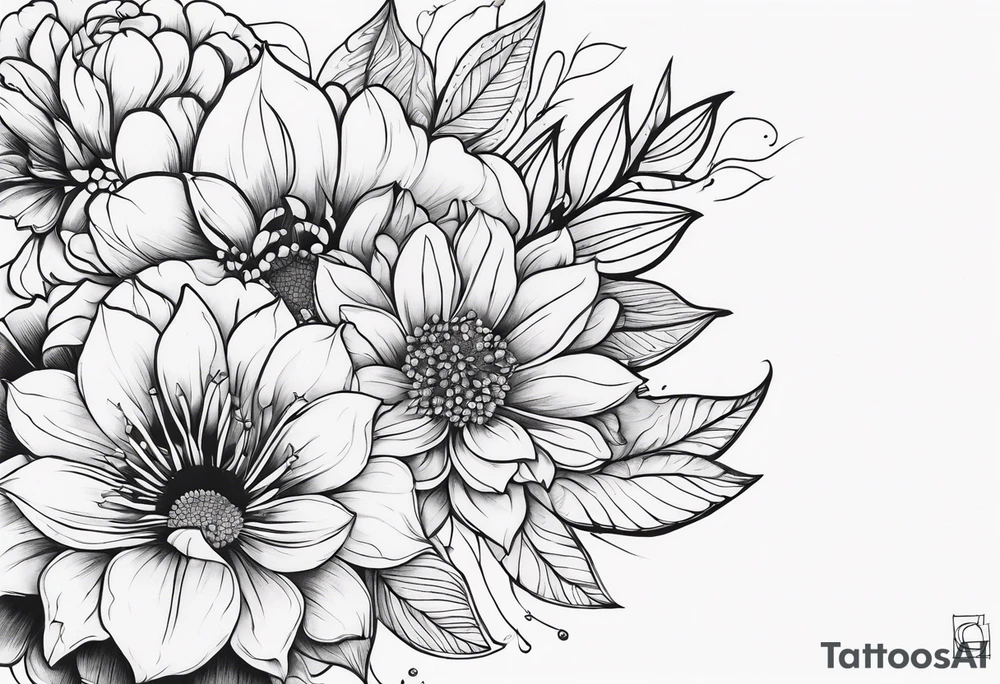 Gangster flowers tattoo idea | TattoosAI