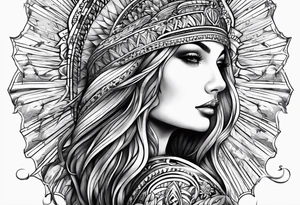 Sunbeams on both shoulders tattoo idea | TattoosAI