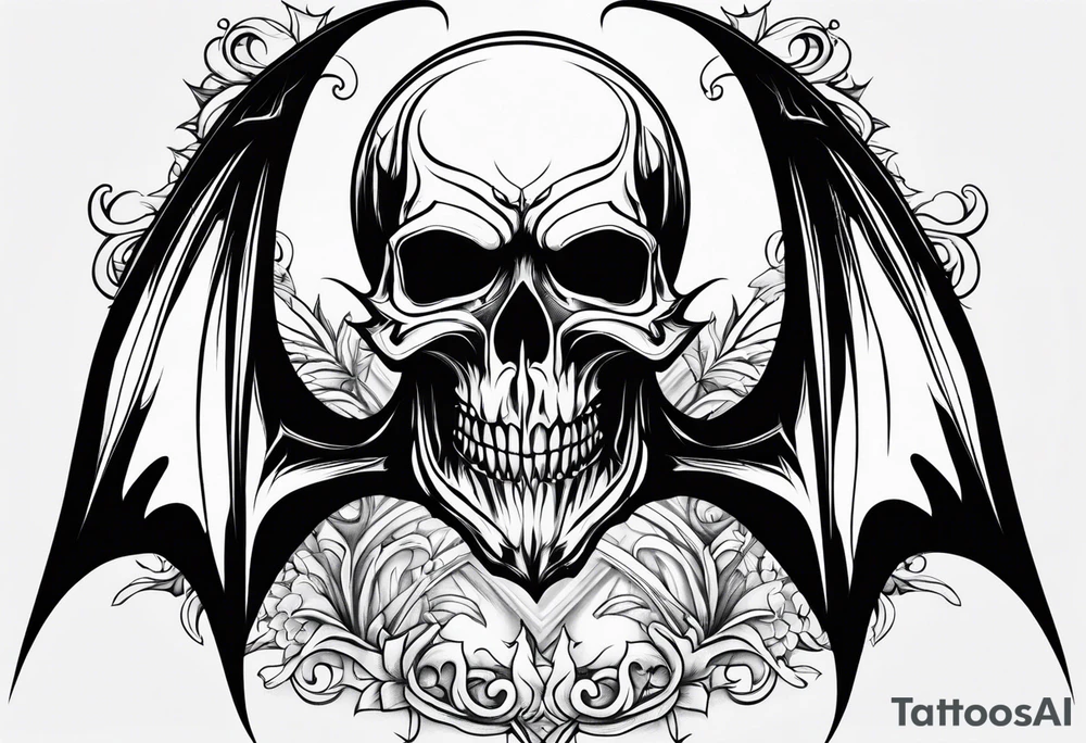 Death Bat tattoo idea | TattoosAI