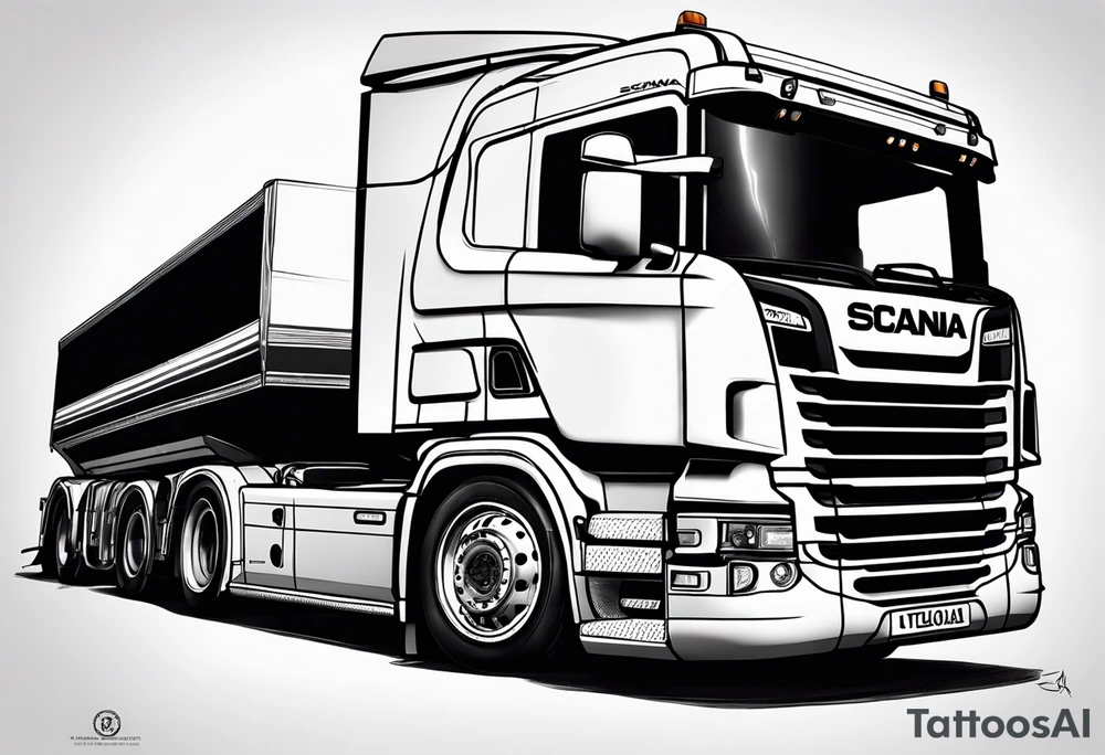 Scania v8 tattoo idea | TattoosAI