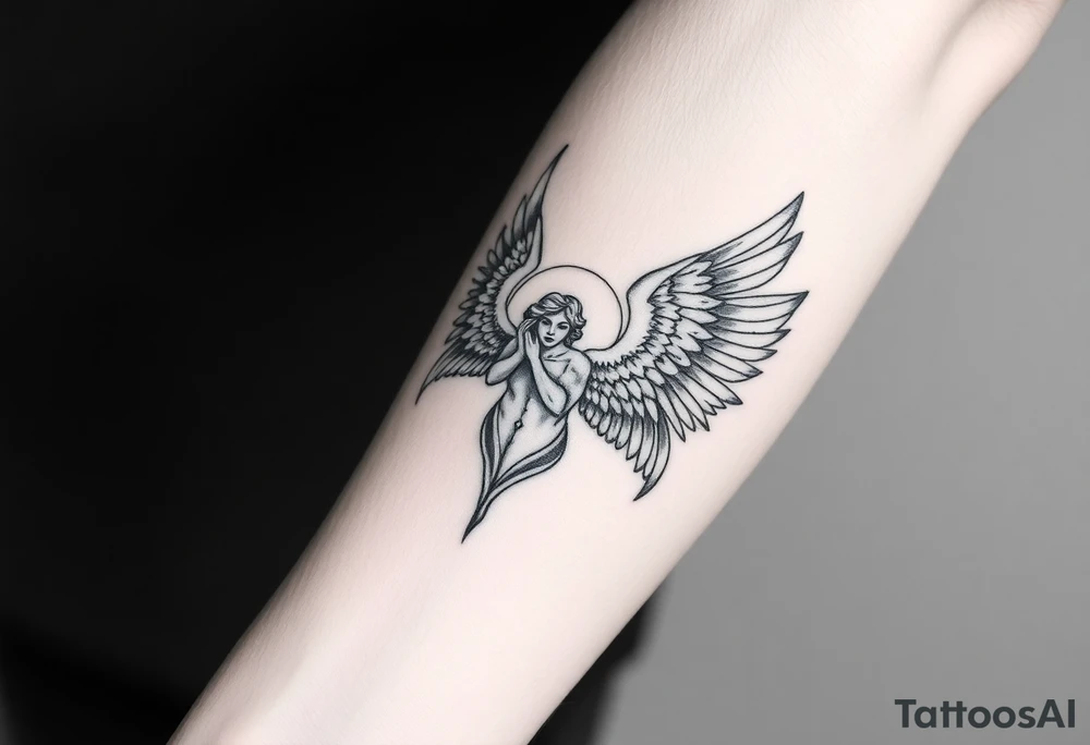 Archangel, seraphim, biblically accurate tattoo idea | TattoosAI