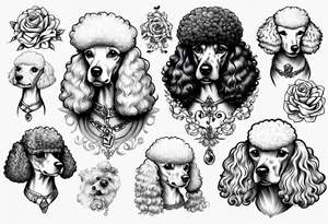 Poodle tattoo idea | TattoosAI