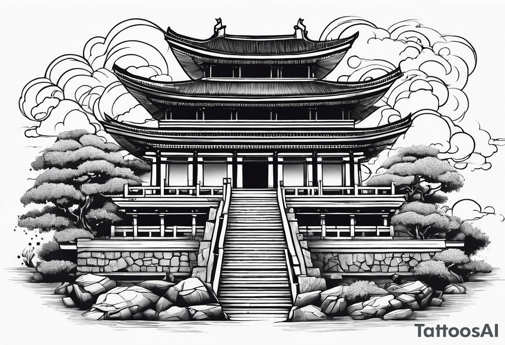 Roman ruins tattoo idea | TattoosAI