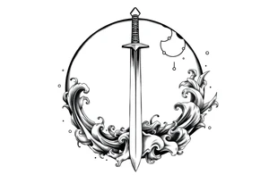 Life, sword, ambition, relentless, happiness tattoo idea | TattoosAI