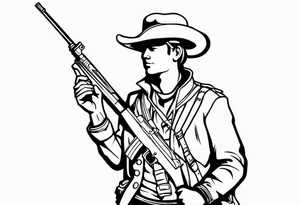 Minuteman with rifle tattoo idea | TattoosAI