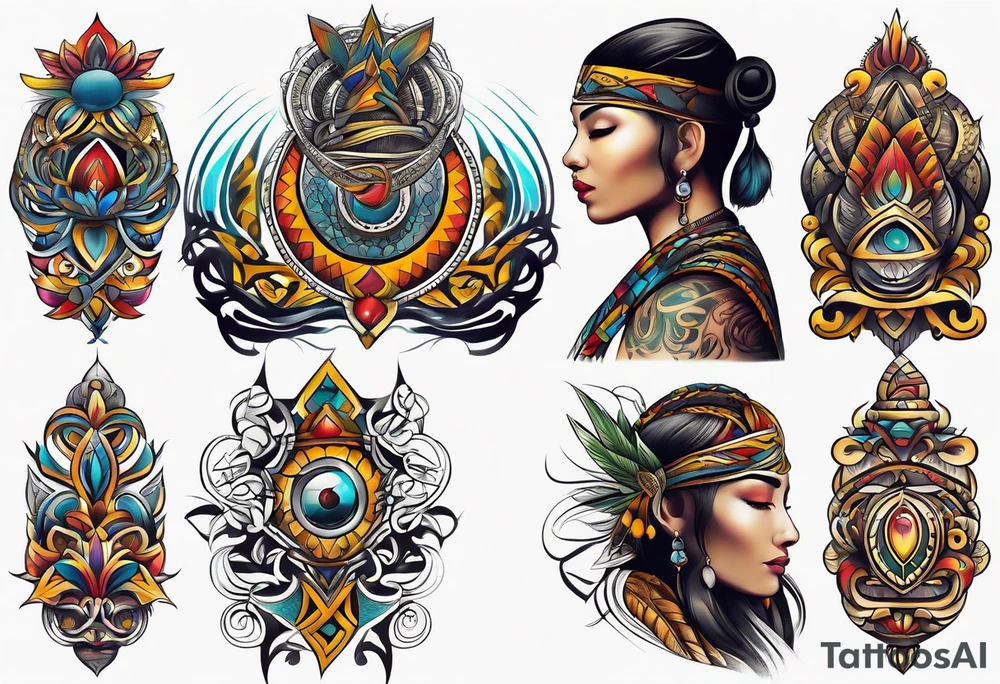 Discipline consistency tribal tattoo idea | TattoosAI