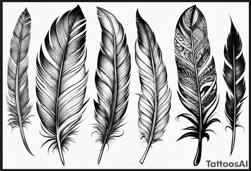 Feather folder over tattoo idea | TattoosAI