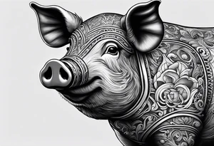 Pig head from Primus album cover tattoo idea | TattoosAI