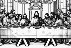 Evil last supper tattoo idea | TattoosAI