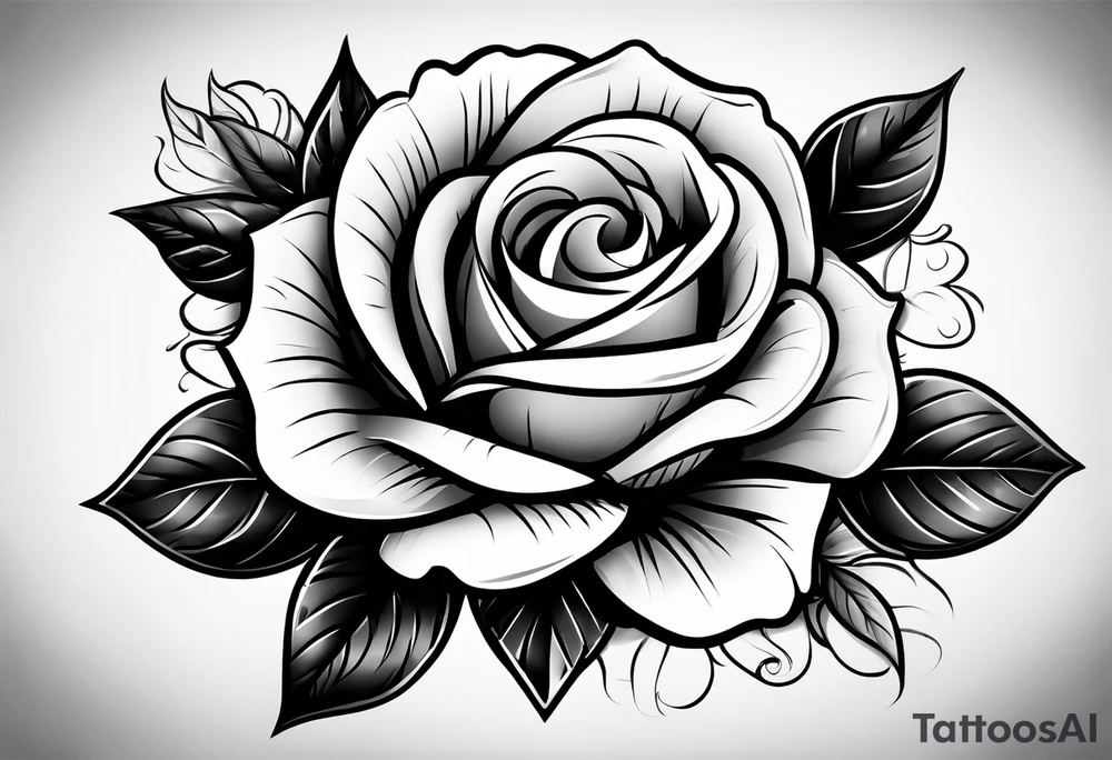Create a hand tattoo design of a rose with the year 1990 on it. tattoo ...