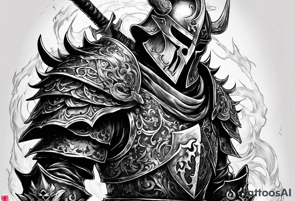 Skullknight from the manga Berserk tattoo idea | TattoosAI