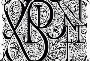 Overlapping Letters ACCGH; simple tattoo idea | TattoosAI