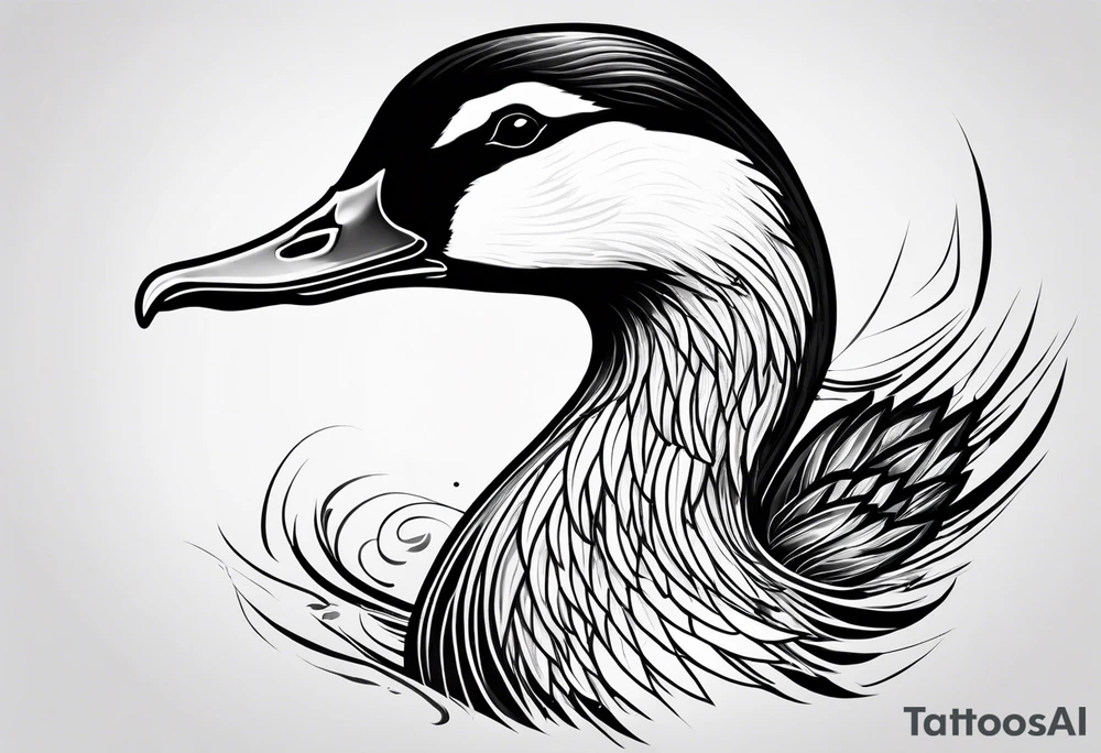 Canadian goose angry tattoo idea | TattoosAI