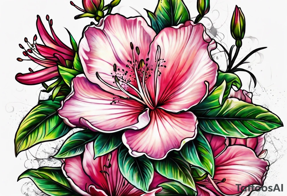 Azalea tattoo idea | TattoosAI