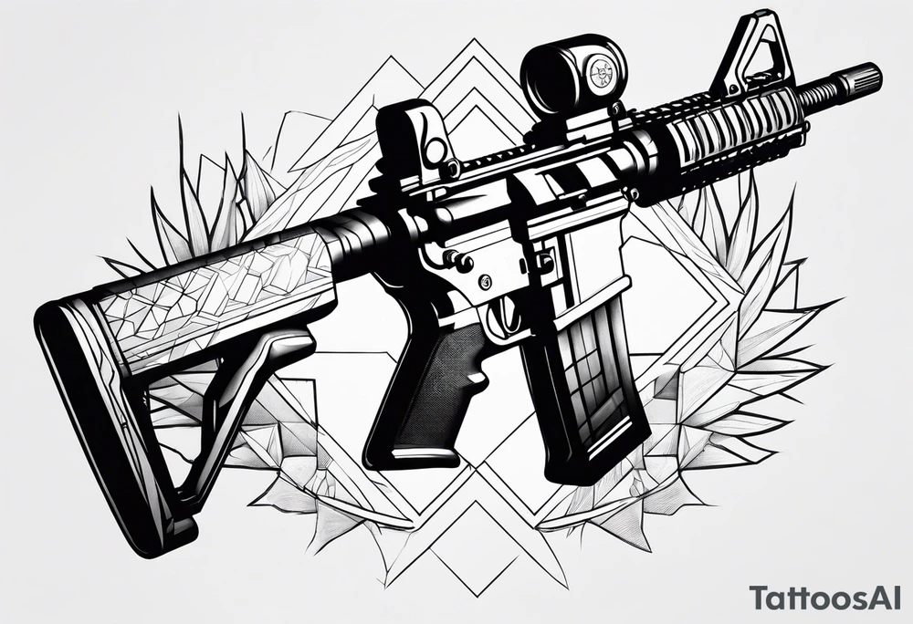 Ar 15 tattoo idea | TattoosAI