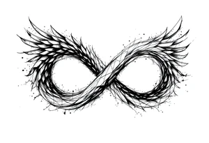 Infinity Loop made of wings tattoo idea | TattoosAI