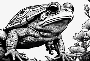 Toad with astronaut helmet tattoo idea | TattoosAI