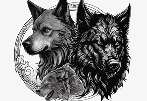 Harry Potter Werewolf and black dog standing side by side tattoo idea ...