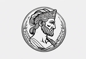 Ancient greek strength logo tattoo tattoo idea | TattoosAI