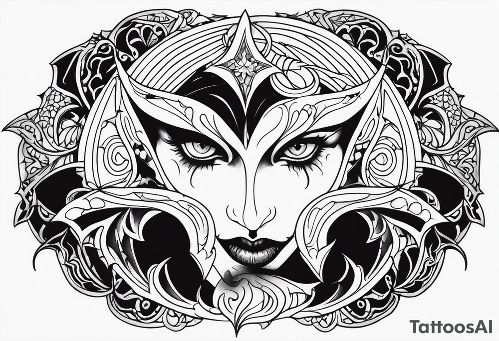 Vampire tattoo design tattoo idea | TattoosAI