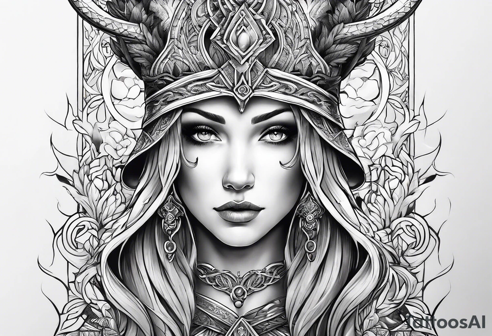 Norse mythology tattoo idea | TattoosAI