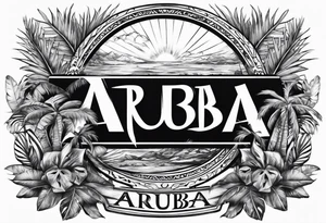 Aruba sign tattoo idea | TattoosAI