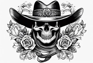 Texas skull tattoo idea | TattoosAI