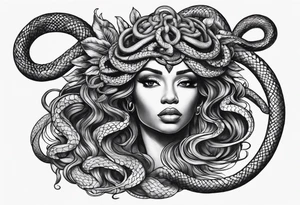 African medusa snakes tattoo idea | TattoosAI