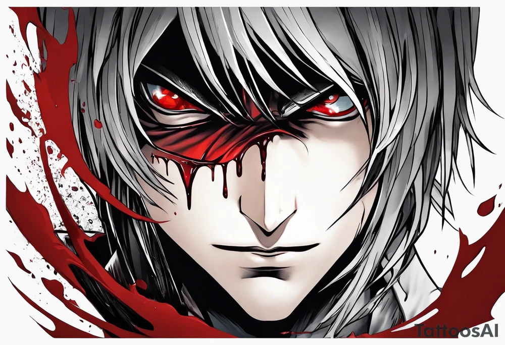 Bleeding tears flow from Alucard's eye in Hellsing tattoo tattoo idea ...