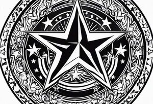 Us army star tattoo idea | TattoosAI
