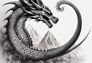 Skeleton Dragon tattoo idea | TattoosAI