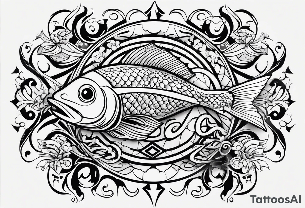 Infinity symbol with fish tattoo idea | TattoosAI