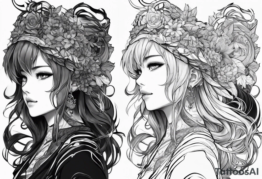 Animetry anime tattoo tattoo idea | TattoosAI