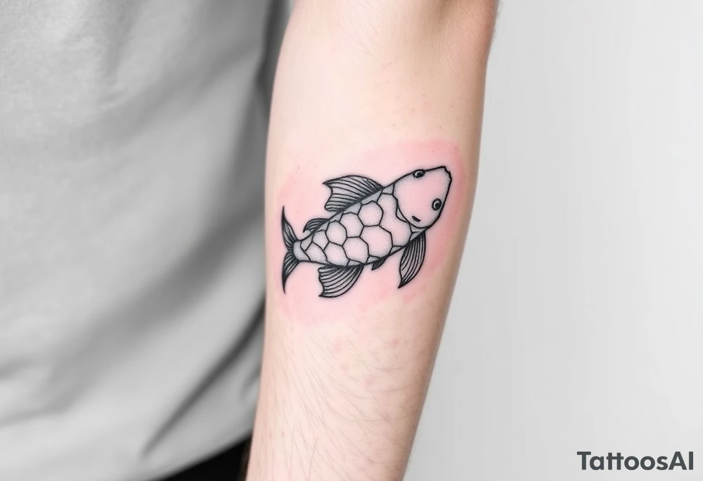 Koi fish swimming upstream tattoo idea | TattoosAI
