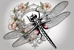 Dragonfly with infinity symbol tattoo idea | TattoosAI