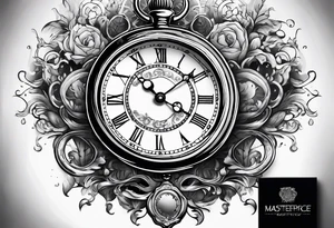 Old school pocket watch exploded showing inner mechanism tattoo idea ...