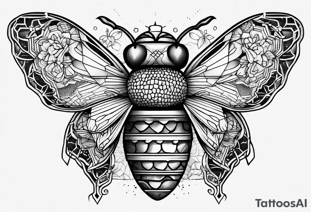 Geometric honey comb tattoo tattoo idea | TattoosAI