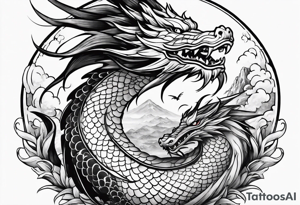 Haku from Spirited Away in dragon form flying wrapping around the wrist ...